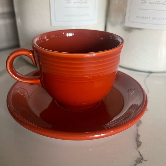 Fiestaware | Dining | Fiestaware Fiesta Paprika Teacup Mug Saucer ...